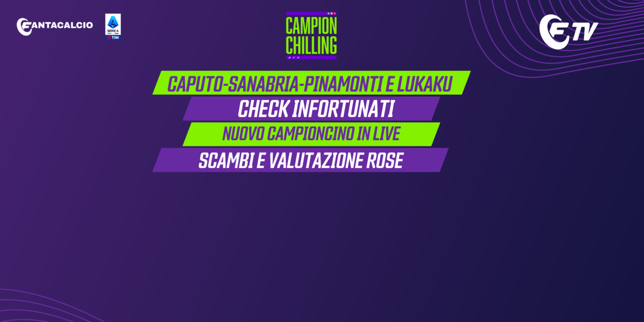 LIVE! Caputo-Pinamonti-Sanabria e Lukaku | Voti 28ª | Check Infortunati | Campionchilling ...